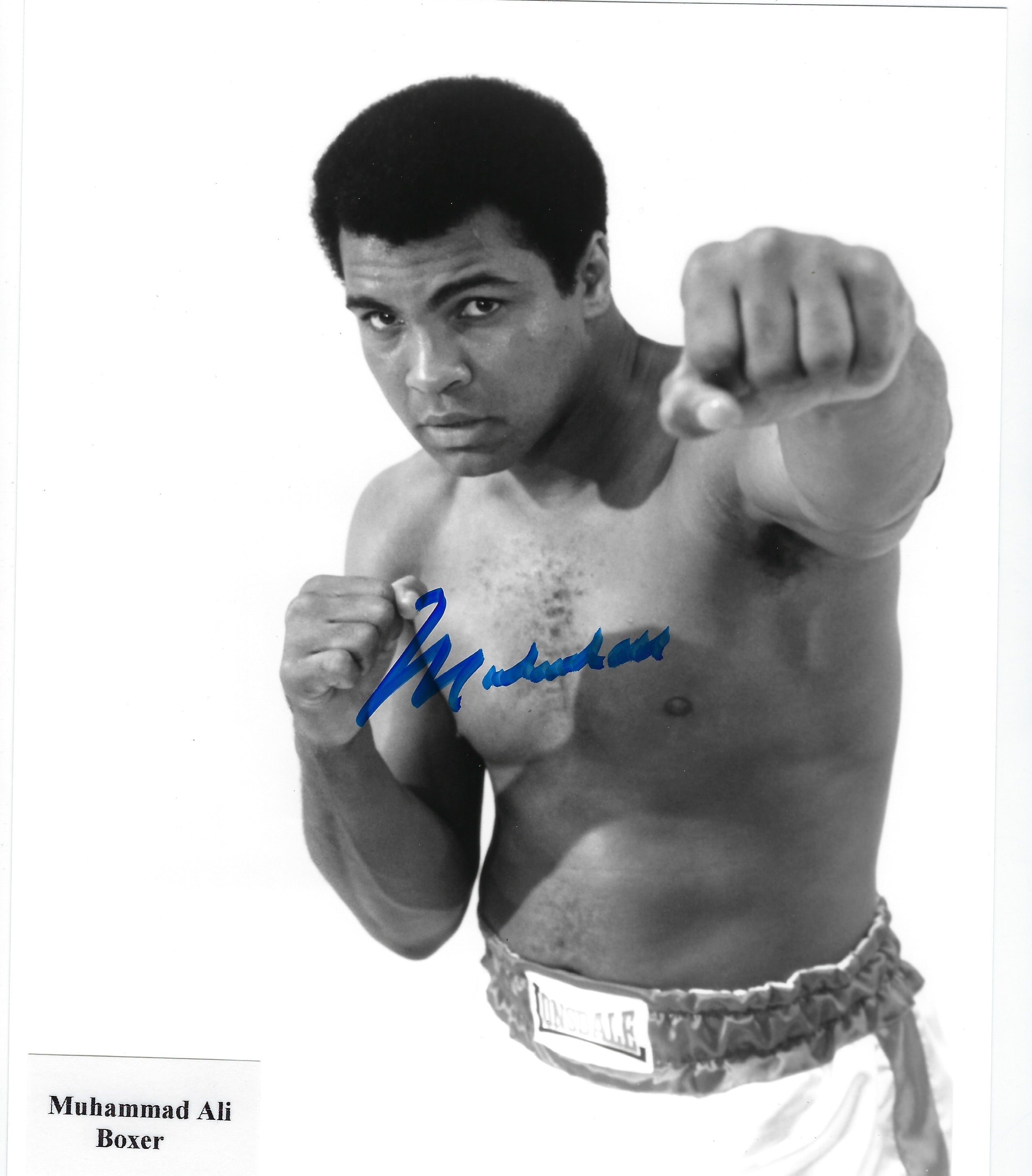 Muhammad Ali Signed Black & White Photo