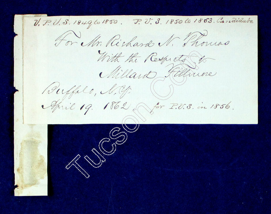 Millard Fillmore Signed Cut