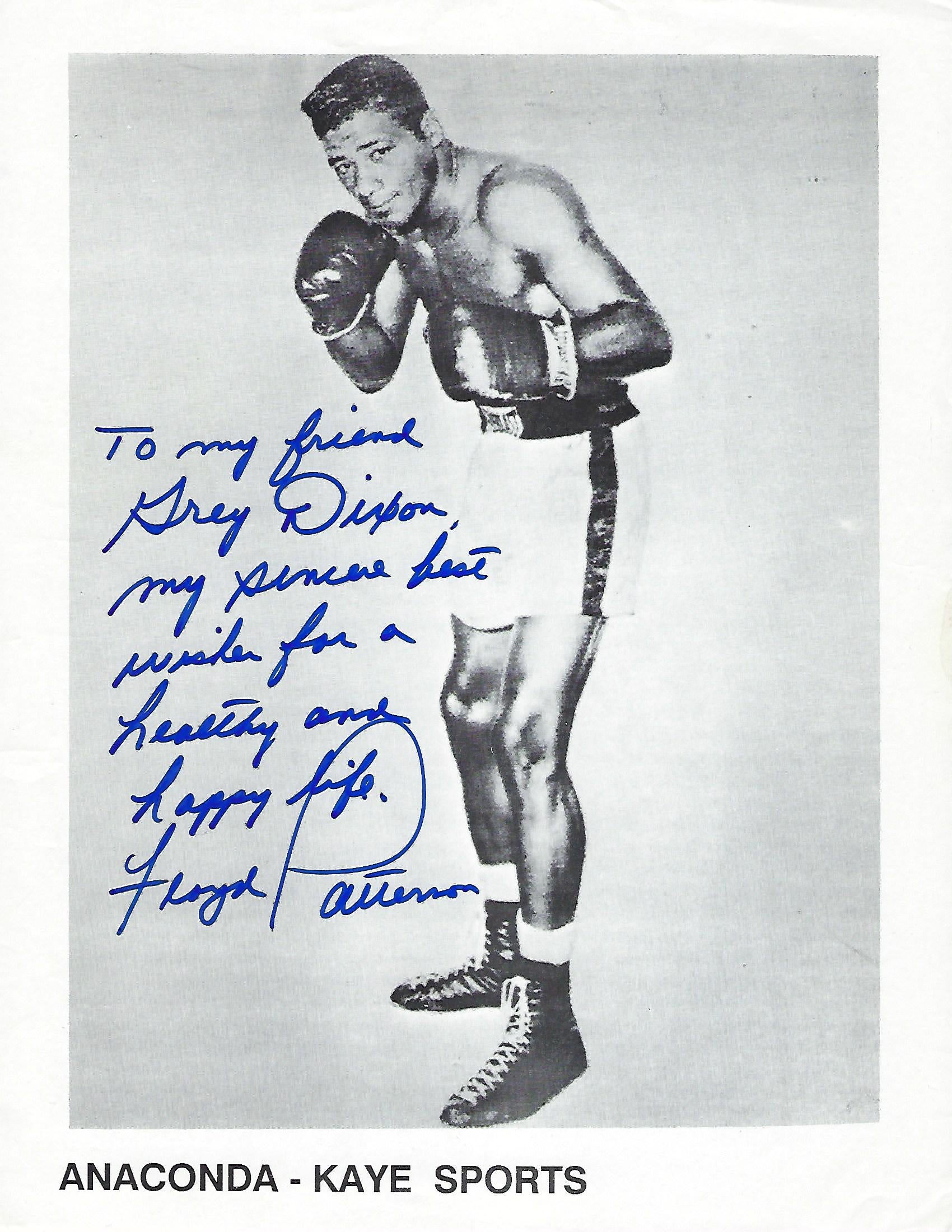 Floyd Patterson Signed Photo